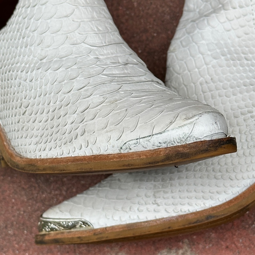 Jeffrey Campbell White Snake Boots - Gem